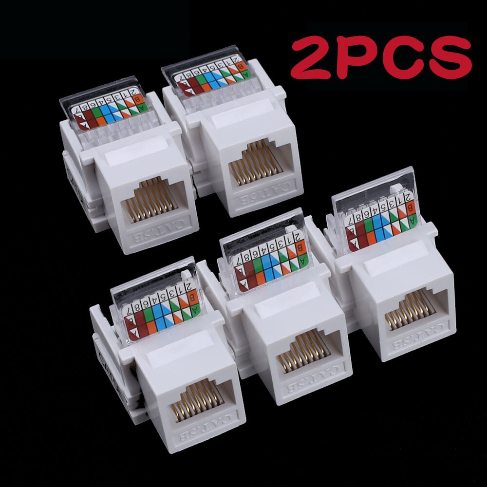 2pcs Tool-free CAT5E UTP network module RJ45 connector Information ...
