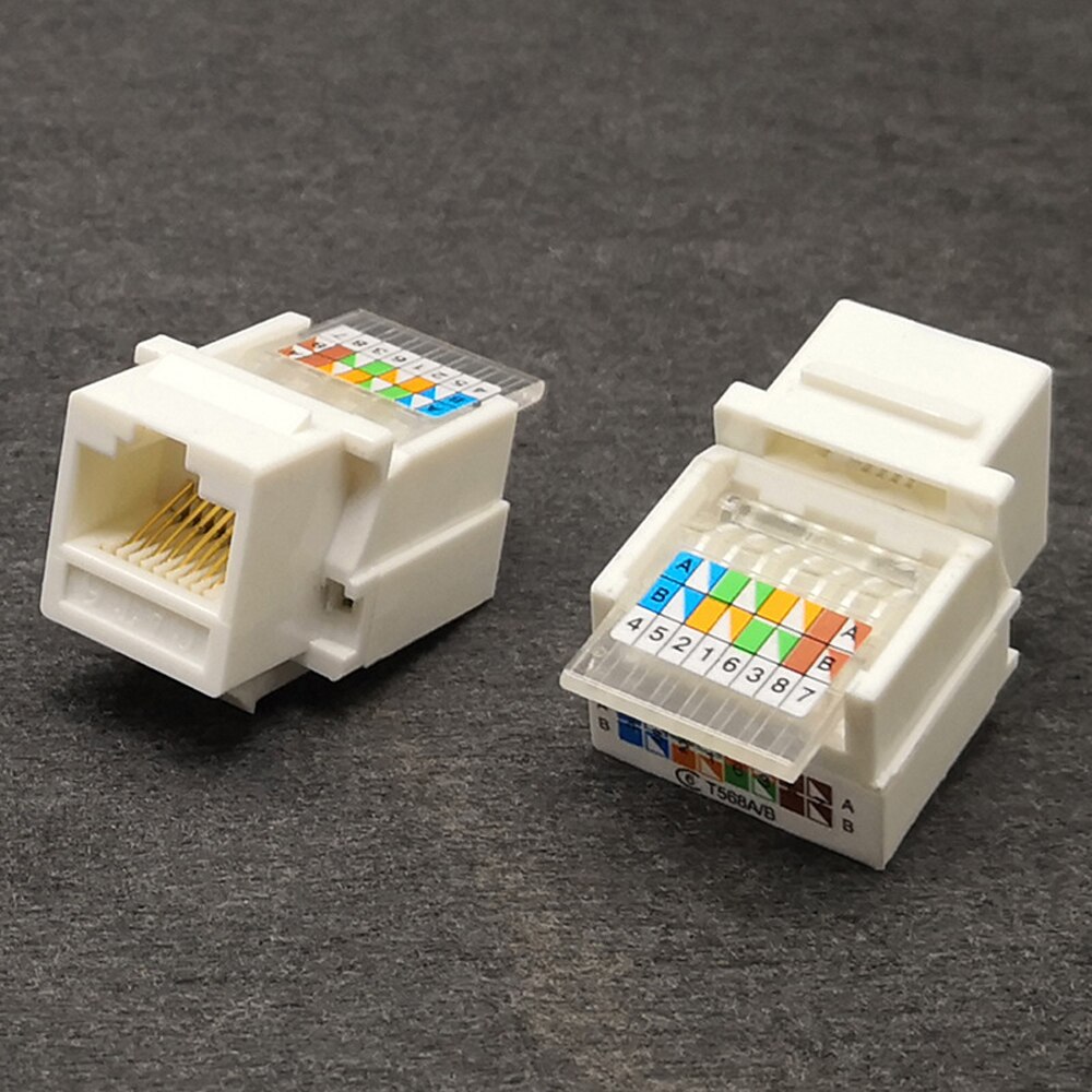 RJ45 Cat6 UTP Female Jack Connector Network Module for Wall Plate Free ... RJ45 Cat6 UTP Female Jack Connector Network Module for Wall Plate Free ...