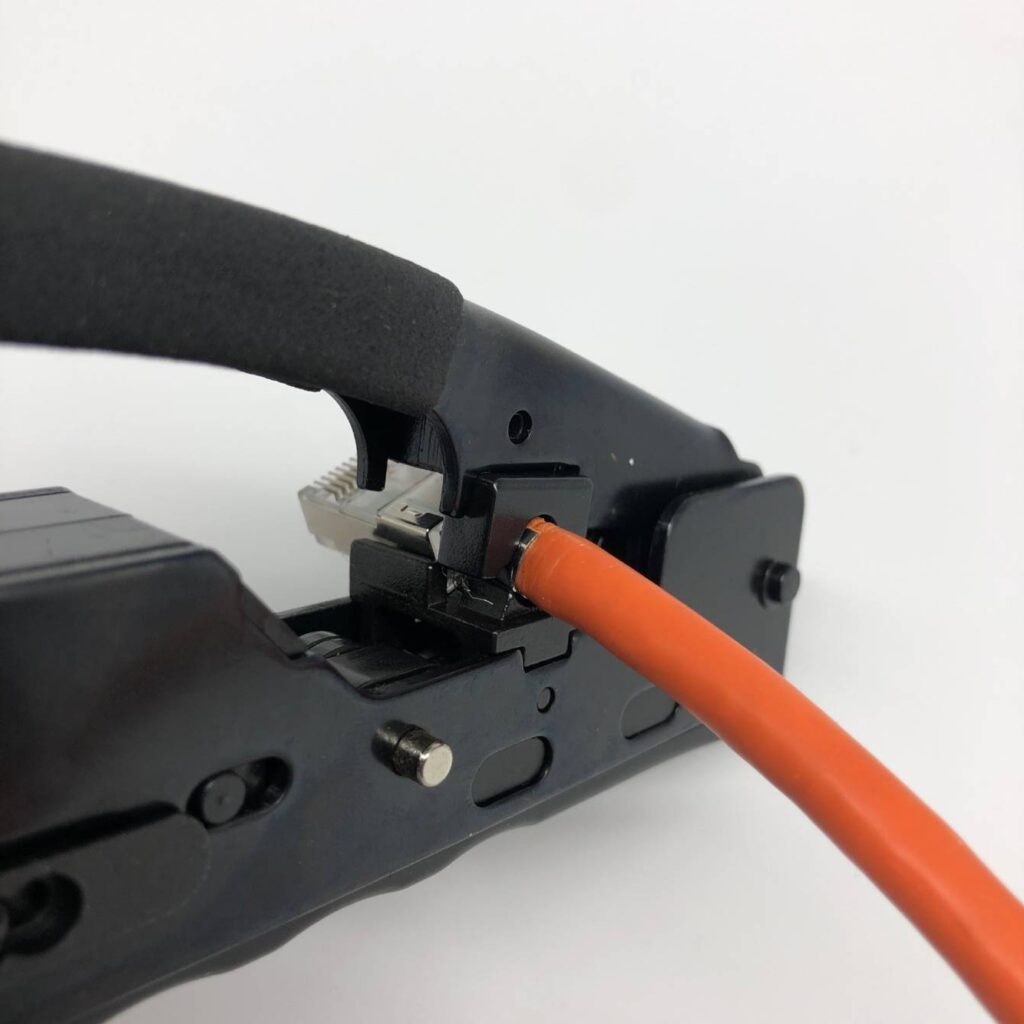 RJ45 Pass-Thru Ethernet Connector Heavy Duty Modular Plug Crimp Tools ...