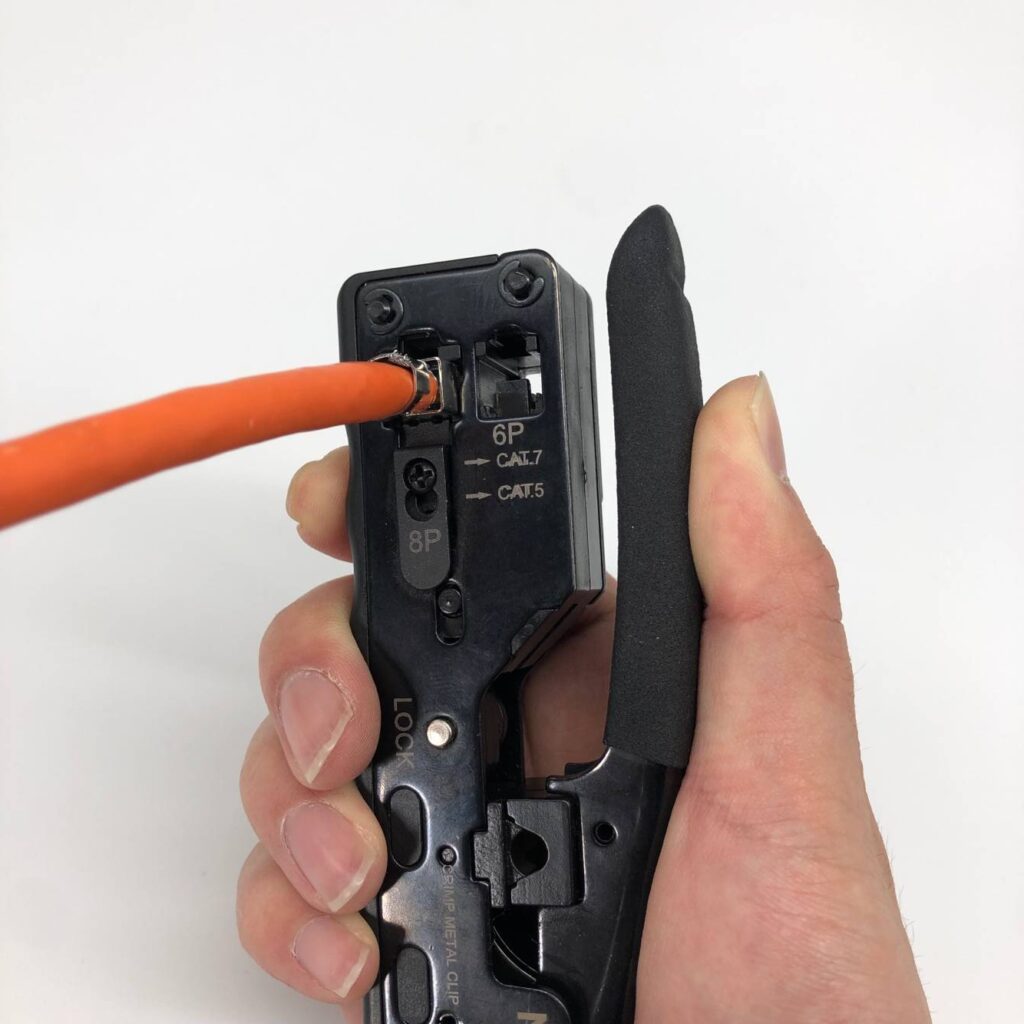 RJ45 Pass-Thru Ethernet Connector Heavy Duty Modular Plug Crimp Tools ...